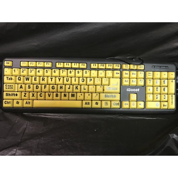 Computers, Laptops & Parts | Big Bright Easy See Keyboard Yellow Large ...